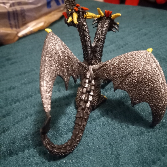 Toys | Bullyland Two Headed Black Dragon Pvc 4 Figure | Poshmark